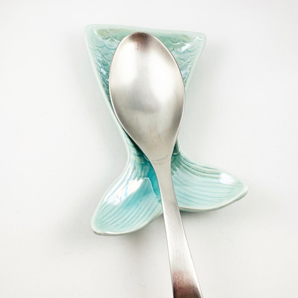 Kitchen | Pearlized Ceramic Mermaid Tail Spoon Rest | Poshmark